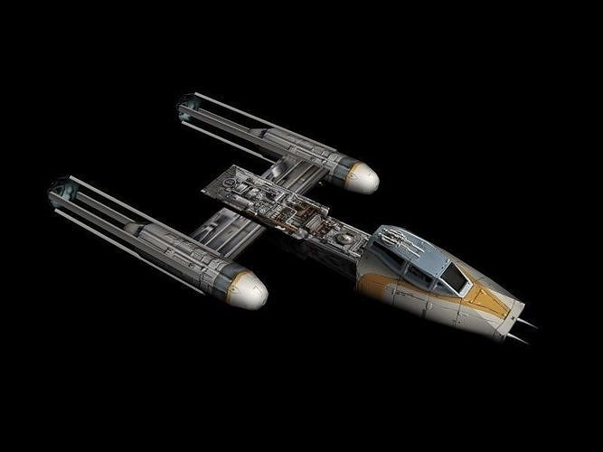 3D model Y-Wing Lowpoly star wars x-wing fighter VR / AR / low-poly ...