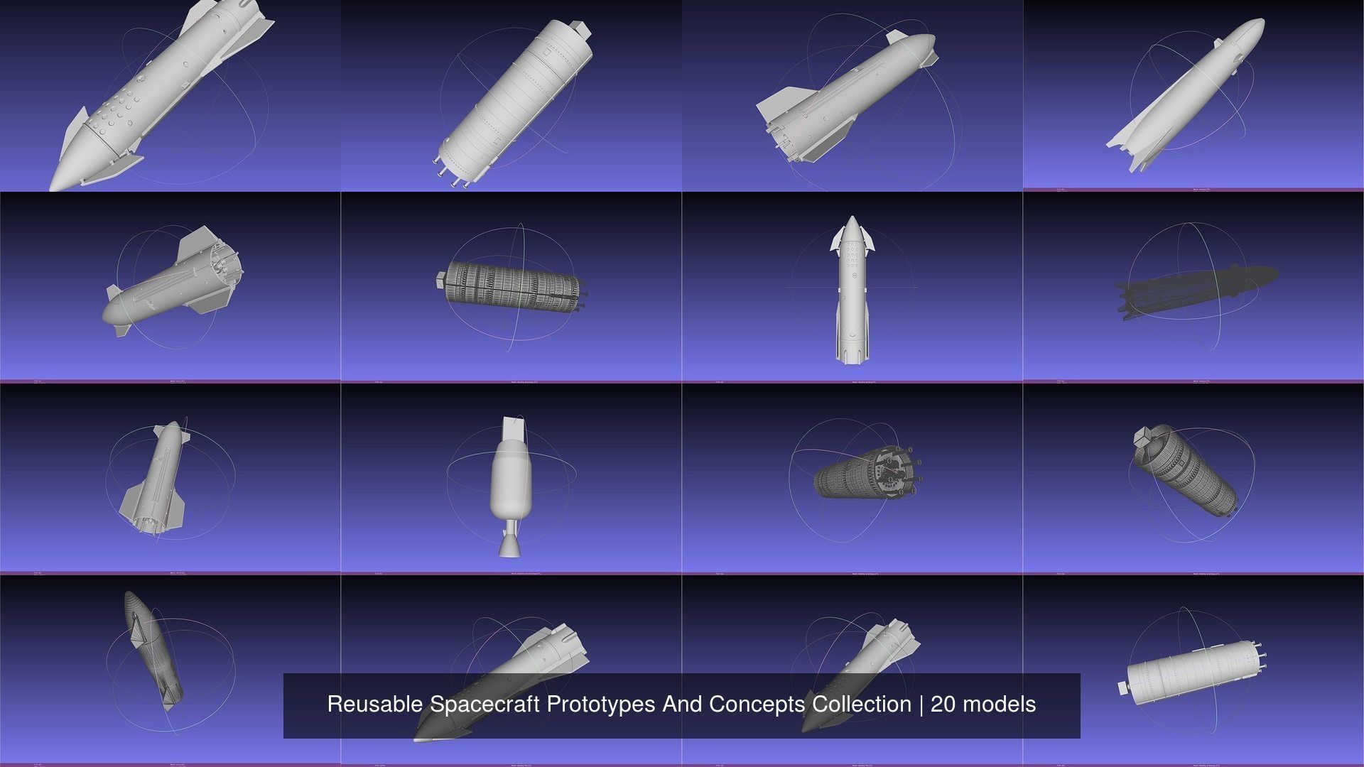 Reusable Spacecraft Prototypes And Concepts Collection | CGTrader