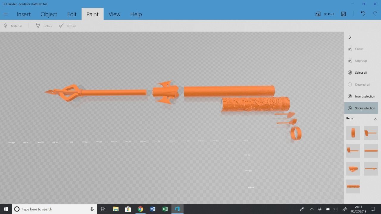Predator Spear Retractable 3D model 3D printable | CGTrader