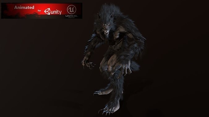 3D model Werewolf VR / AR / low-poly rigged animated | CGTrader