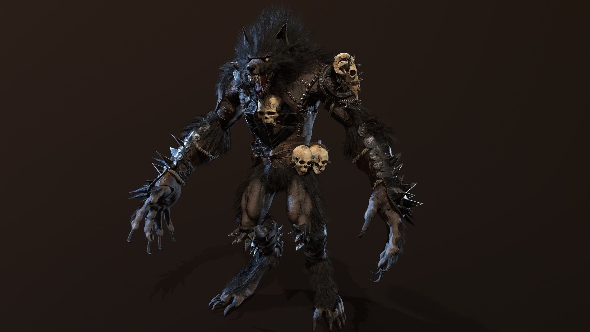 3D model Werewolf VR / AR / low-poly rigged animated | CGTrader