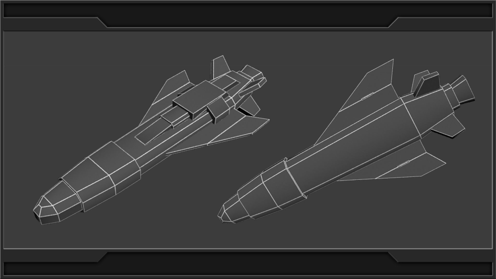 3D model Sci-fi Missiles set VR / AR / low-poly | CGTrader