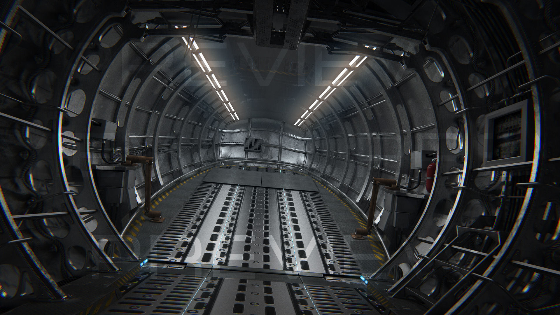 Aircraft interior 3D model animated rigged | CGTrader
