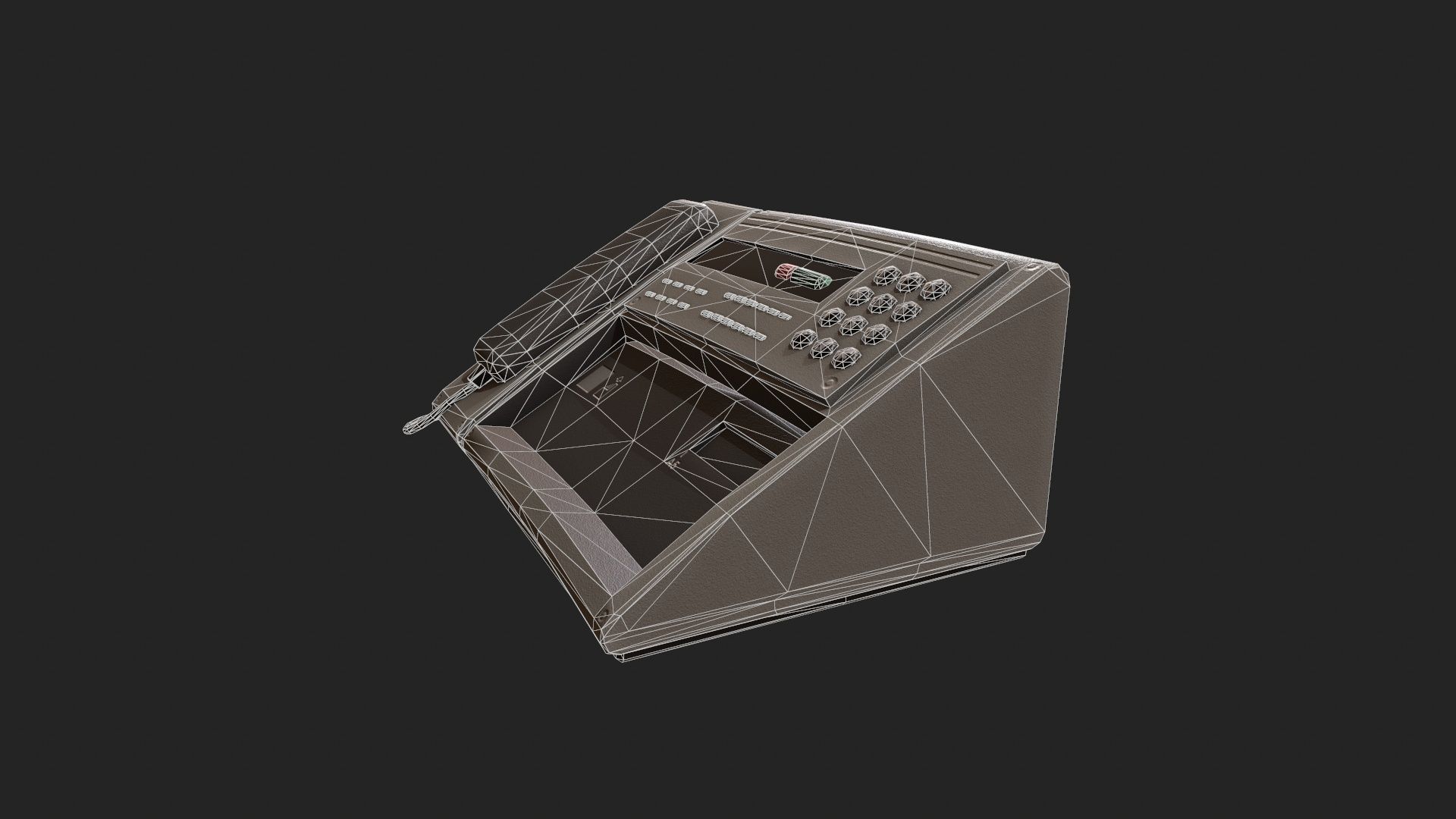 3D model Stylized Fax Machine VR / AR / low-poly | CGTrader