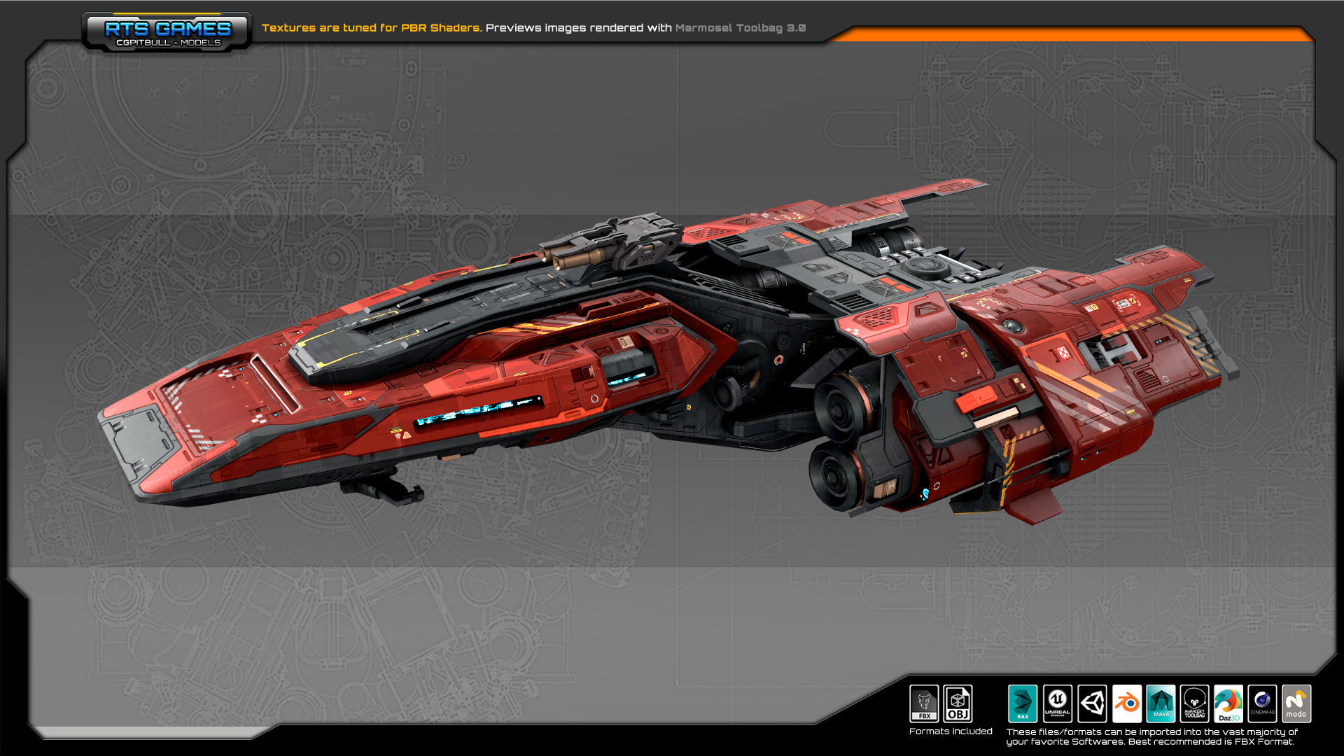 3D model Federation Fleet Pack03 VR / AR / low-poly | CGTrader