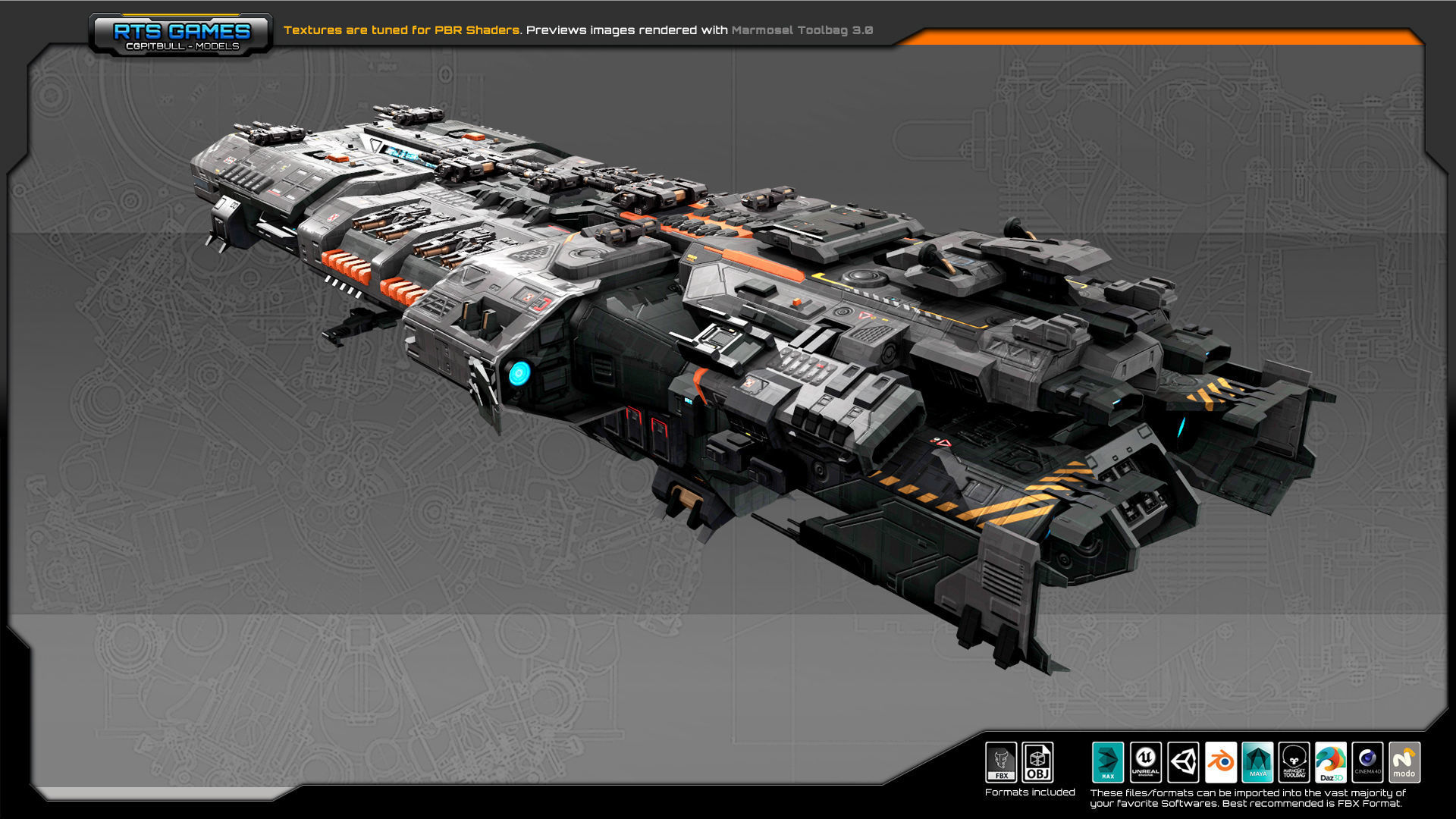 3D model Federation Fleet Pack03 VR / AR / low-poly | CGTrader