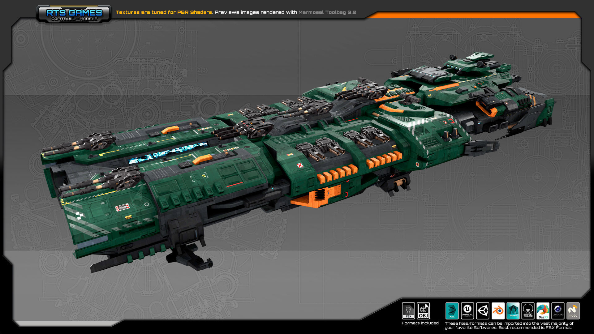 3D model Federation Fleet Pack03 VR / AR / low-poly | CGTrader