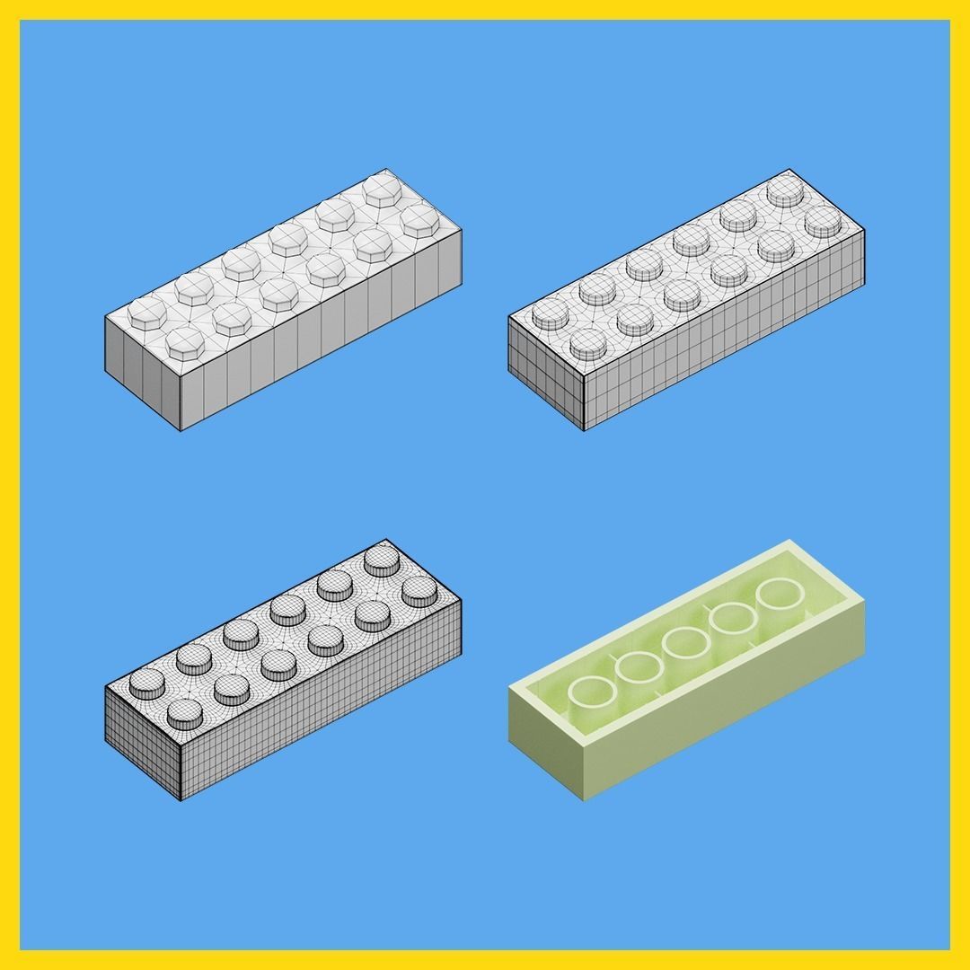 LEGO bricks collection - 35 pieces 3D model | CGTrader