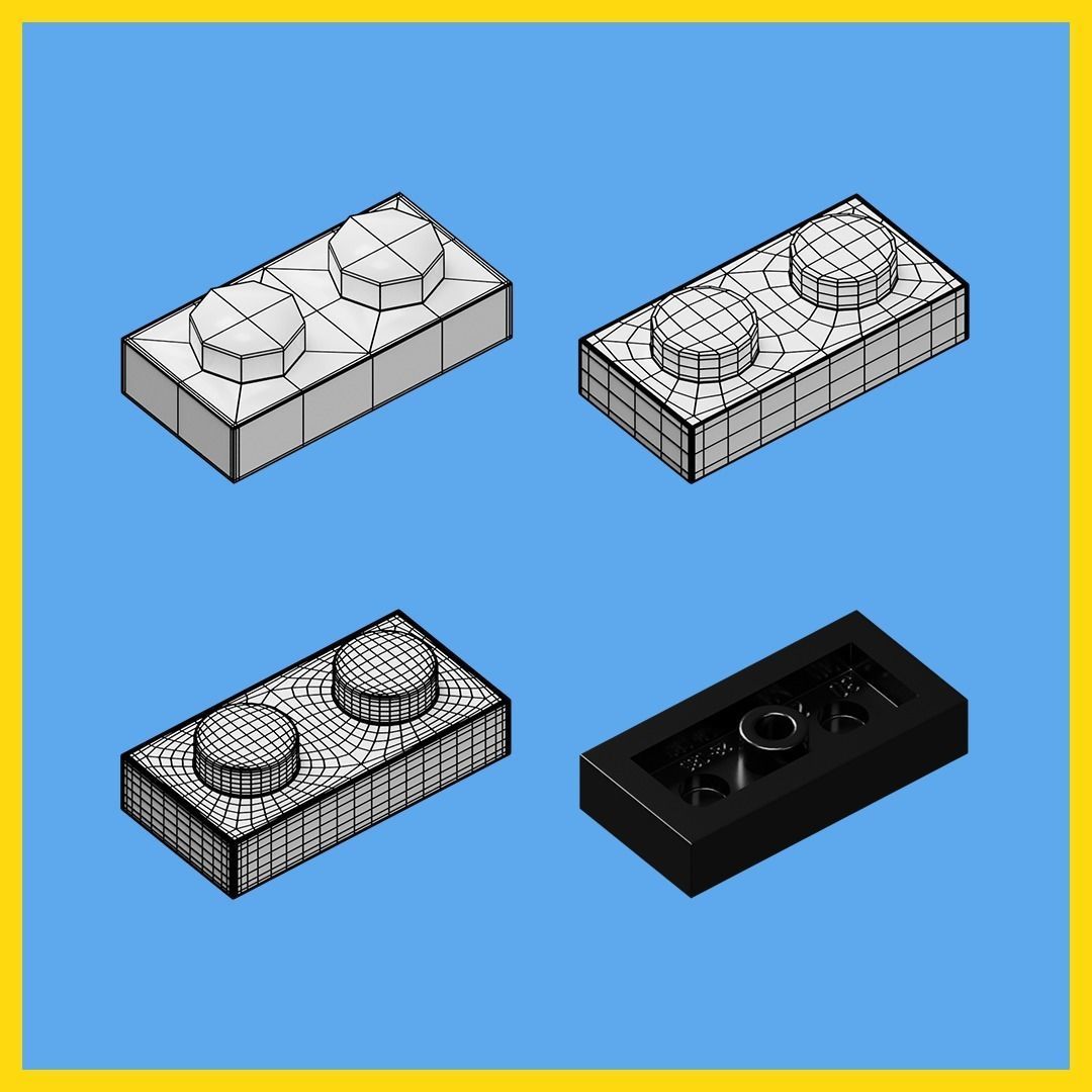 LEGO bricks collection - 35 pieces 3D model | CGTrader