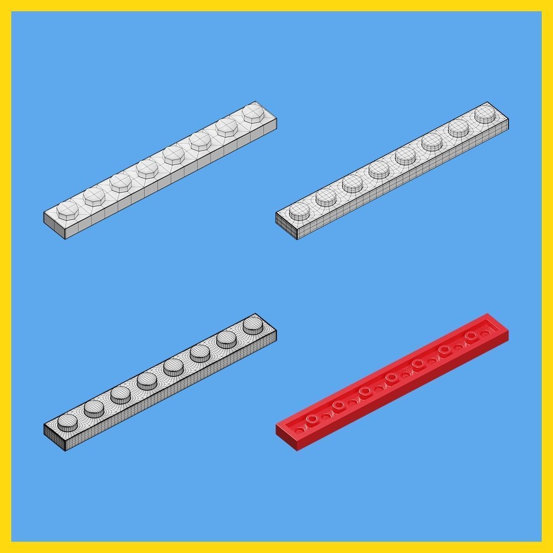 LEGO bricks collection - 35 pieces 3D model | CGTrader