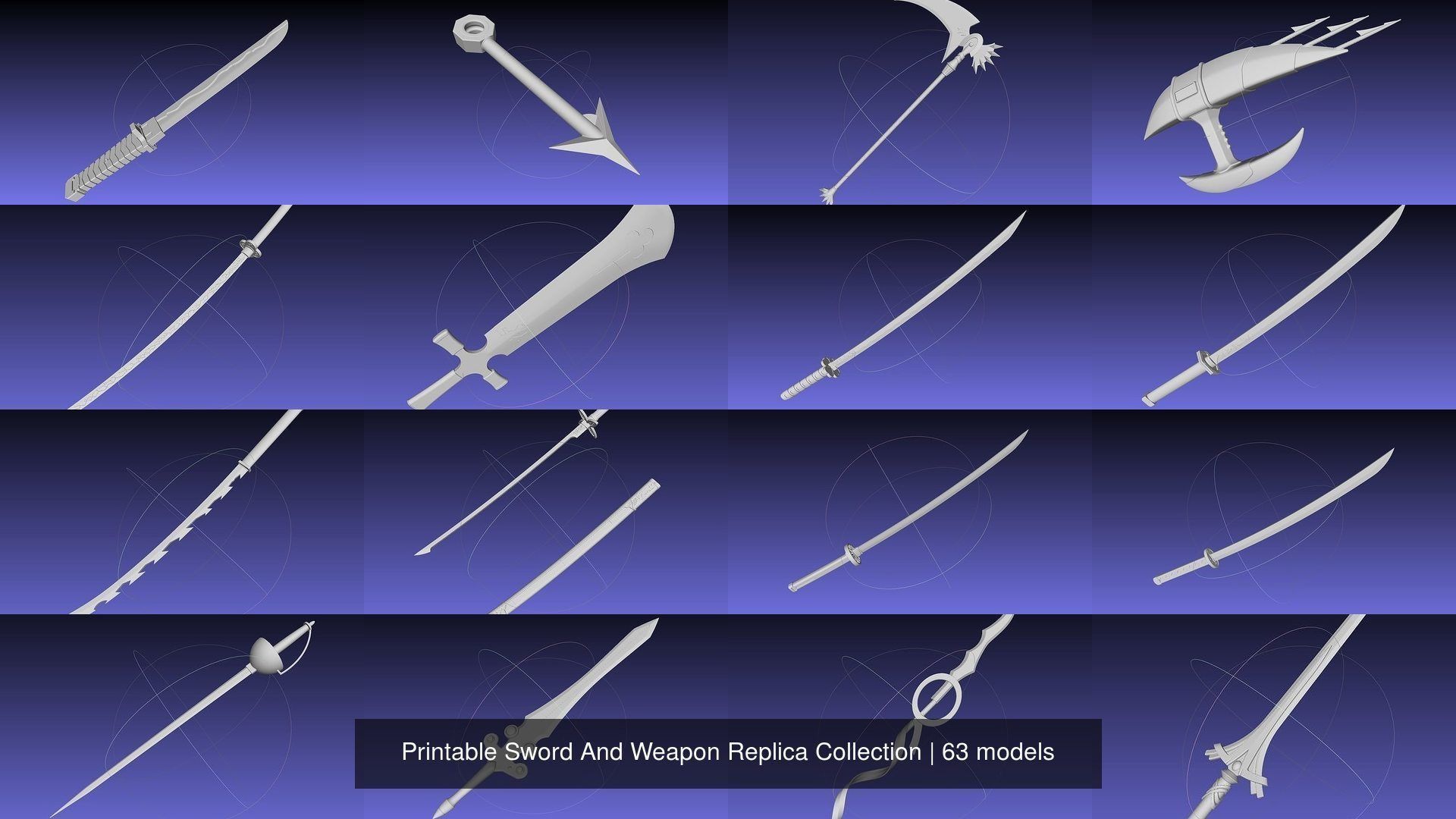 Printable Sword And Weapon Replica Collection | CGTrader