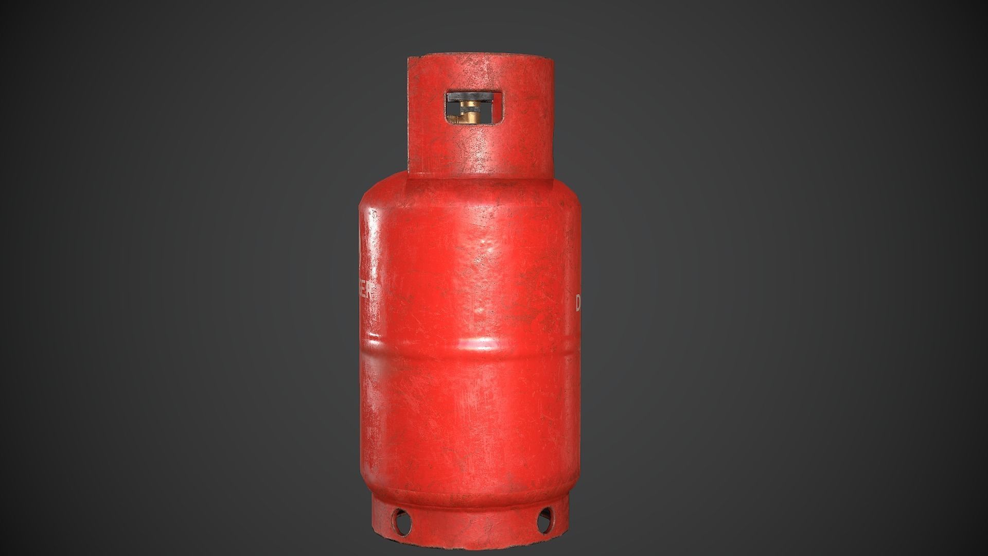 3D model Gas Tank Big and Small Red Paint VR / AR / low-poly | CGTrader