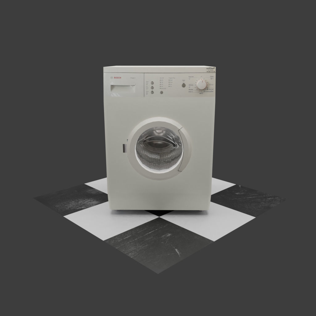 3D model Washing Machine for laundry or laundromat wash and dry VR / AR ...