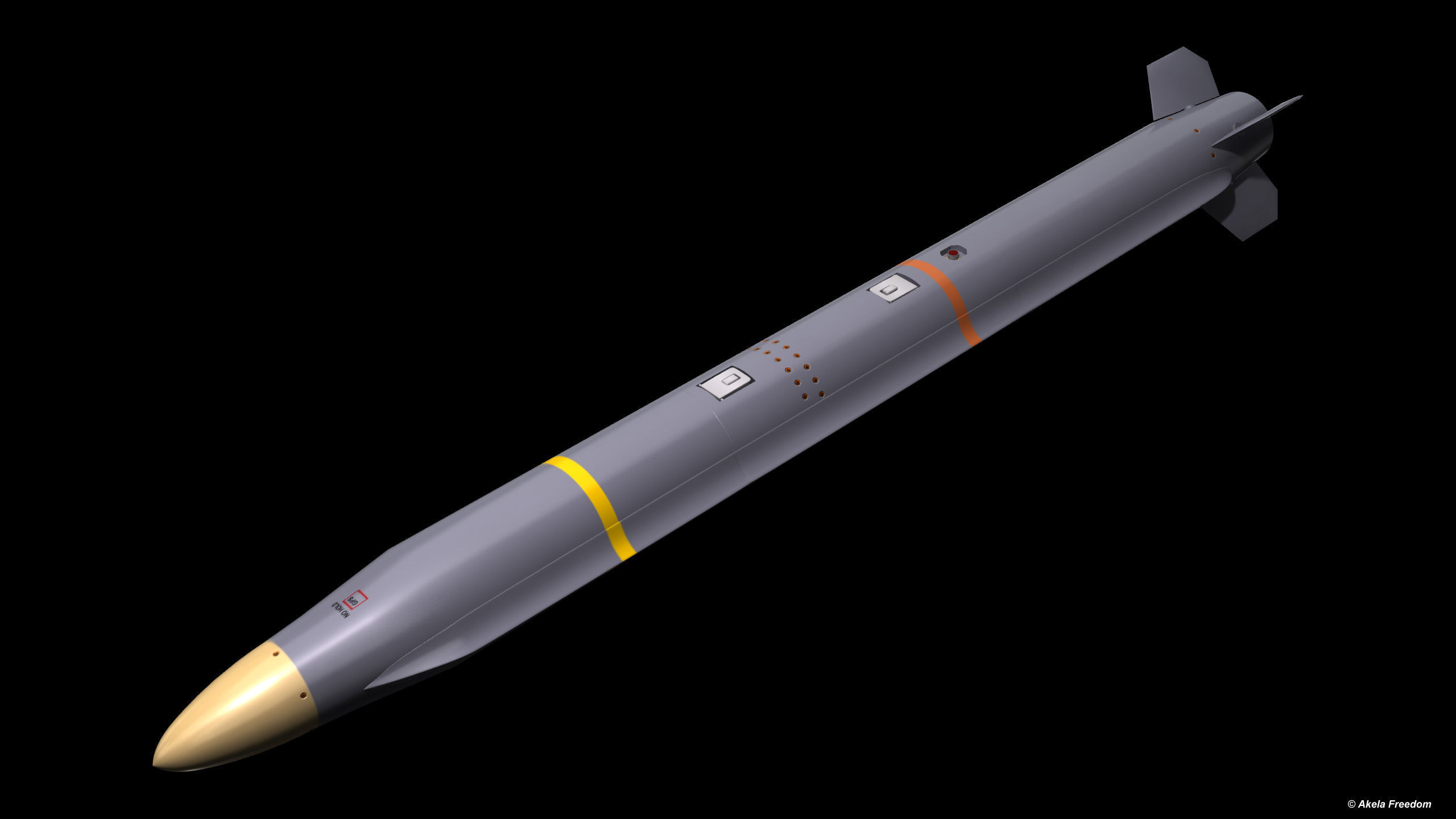 AARGM-ER Missile 3D model animated | CGTrader