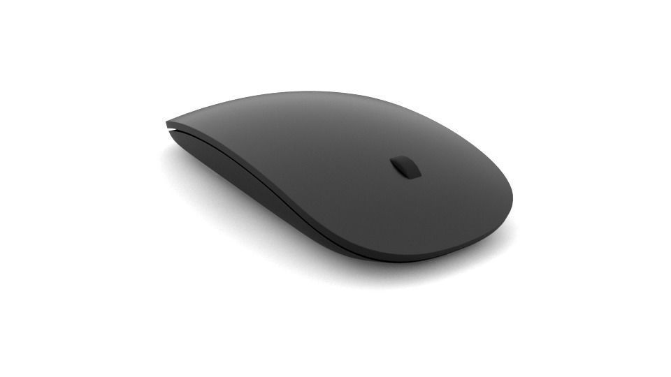 Wireless Slim Mouse Black 3D model | CGTrader