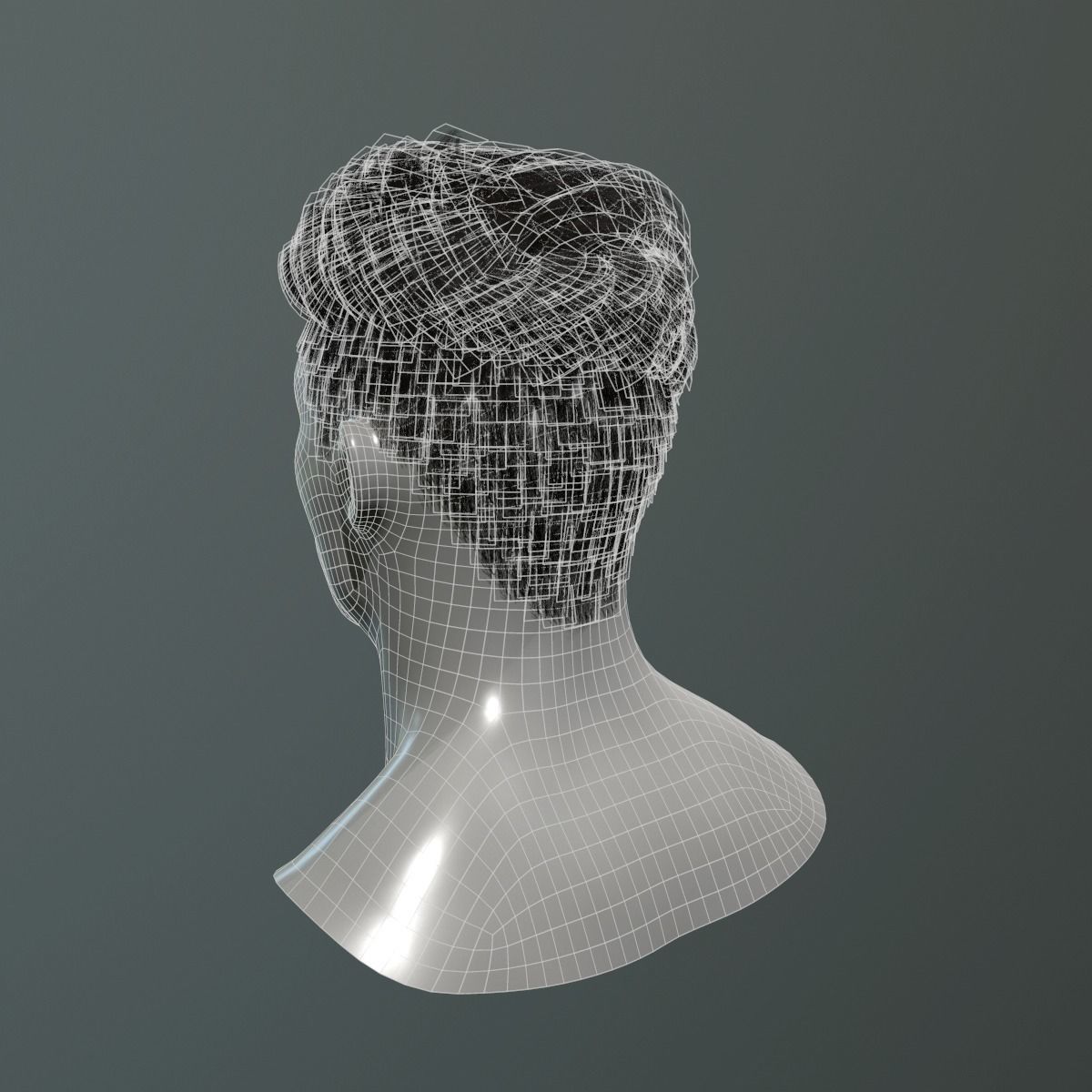 3D model real time lowpoly short hair VR / AR / low-poly | CGTrader