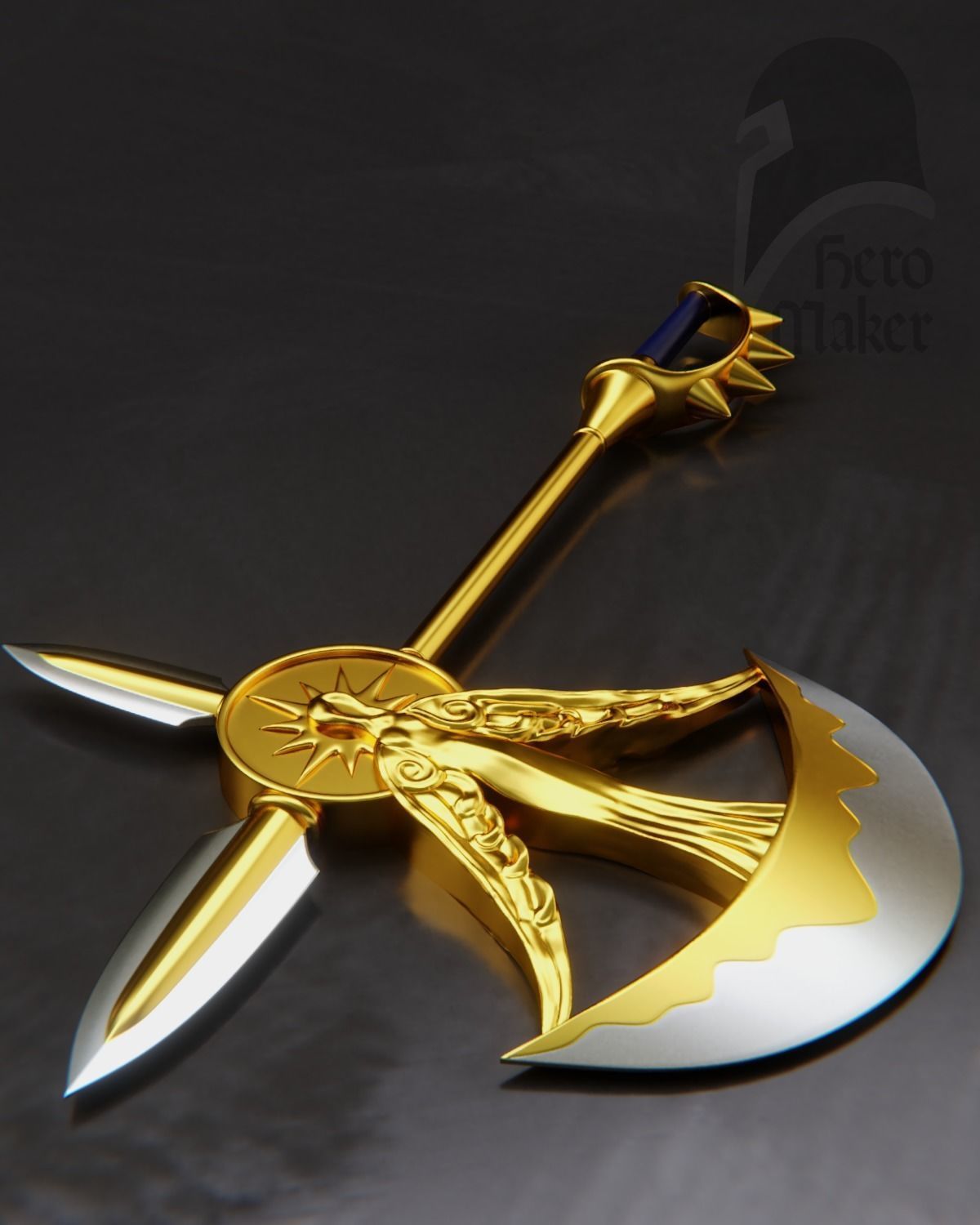 Seven deadly sins Escanors Axe Rhitta based for 3d
