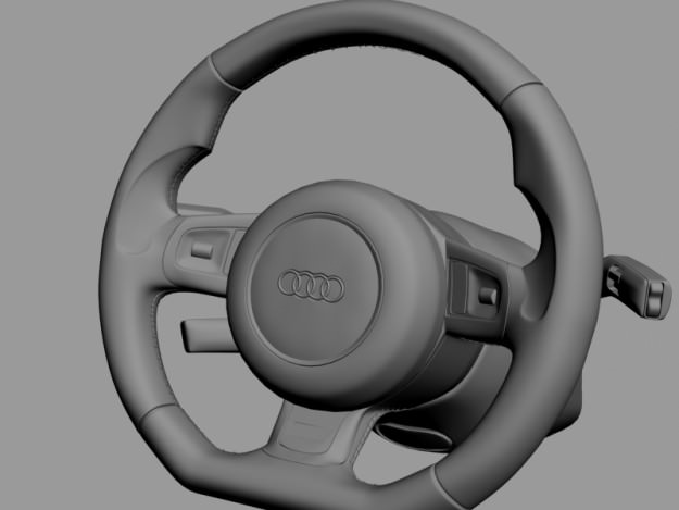 Steering Wheel Audi TT RS 3D model | CGTrader