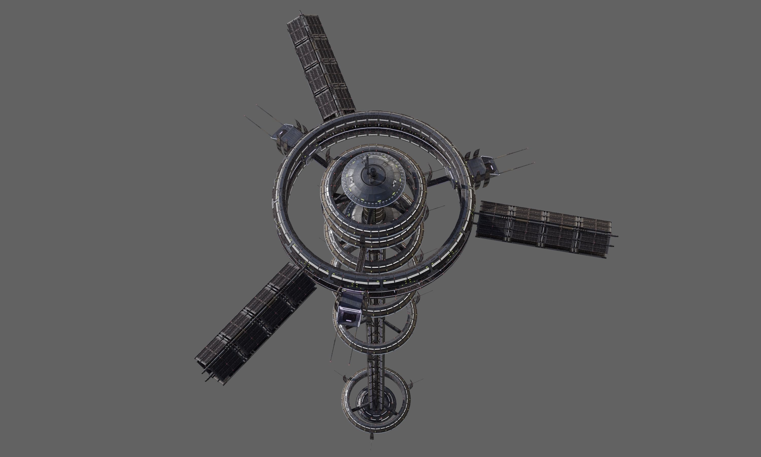 3D model Space Station 4 Low Poly VR / AR / low-poly | CGTrader