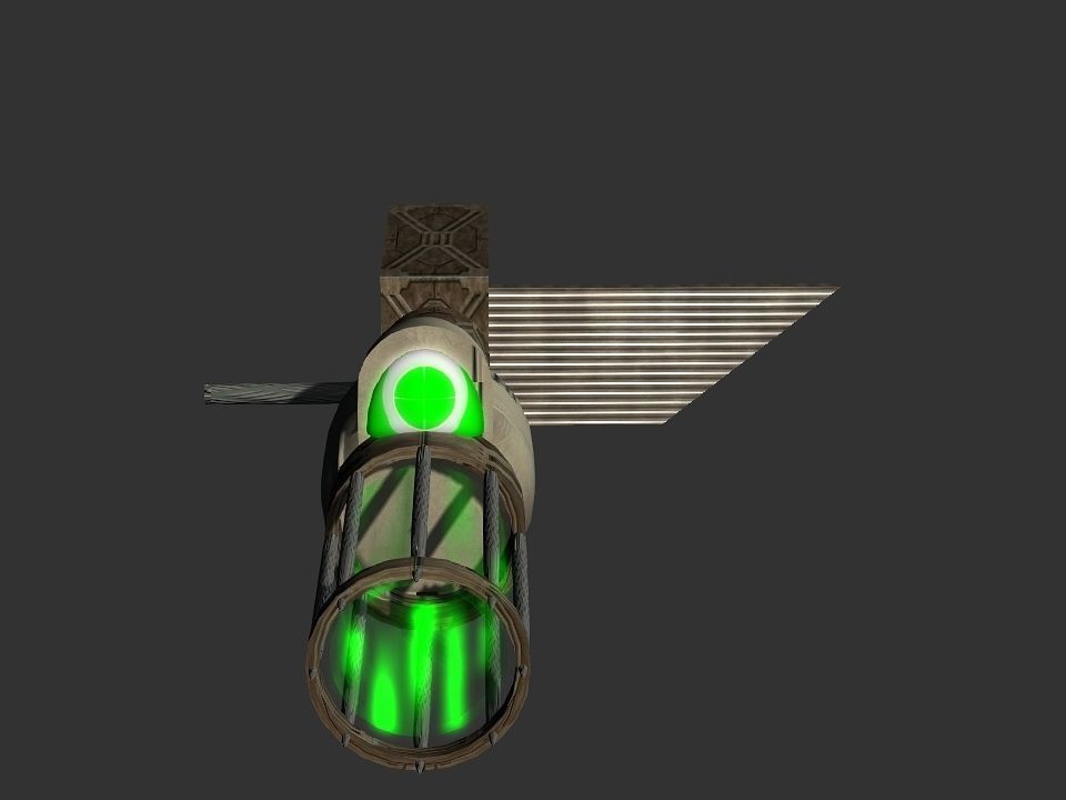 3D model Green Eye Cyclops Laser Cannon VR / AR / low-poly | CGTrader