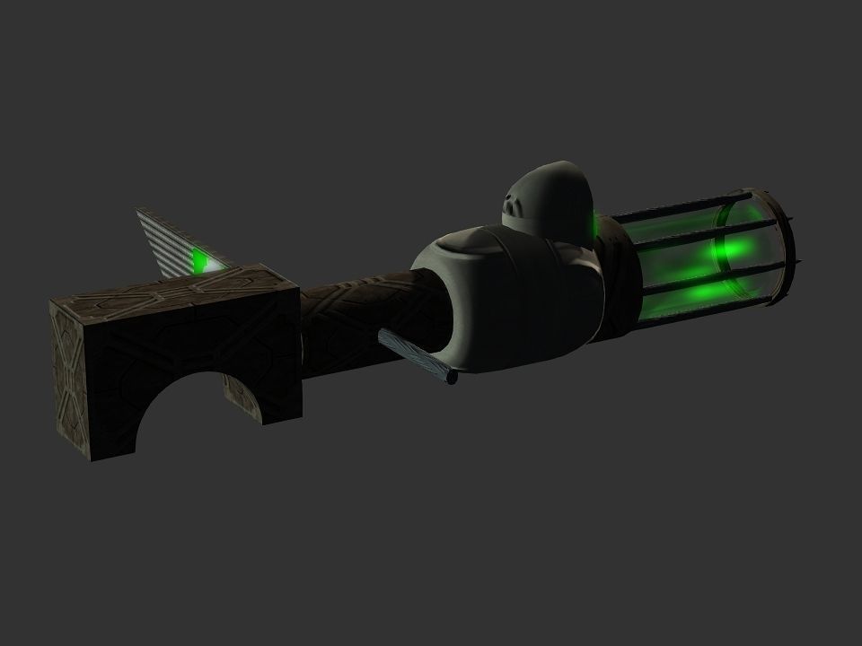 3D model Green Eye Cyclops Laser Cannon VR / AR / low-poly | CGTrader