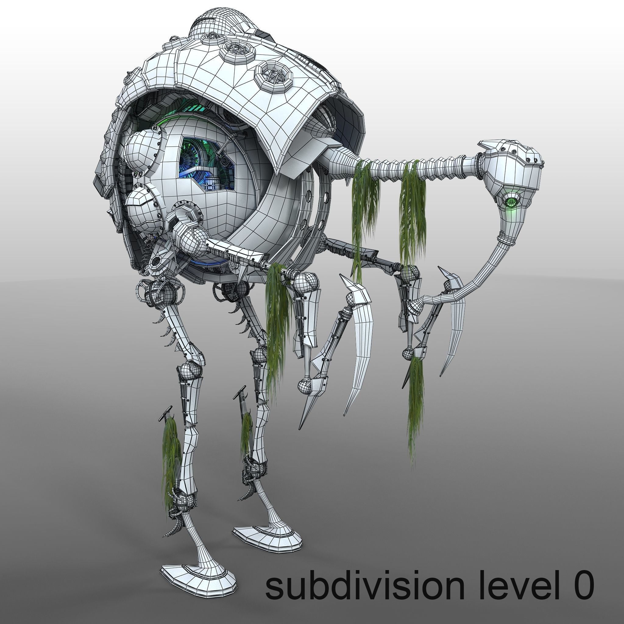heron robot sci fi 3D model rigged | CGTrader