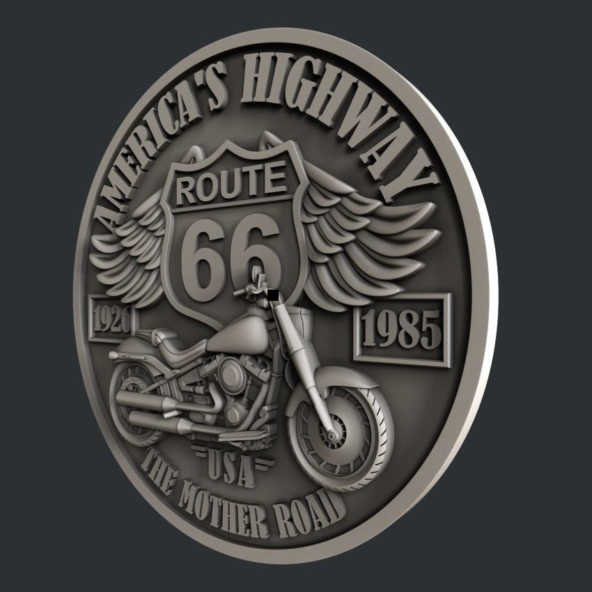 3d STL models for CNC router Route 66 3D model | CGTrader