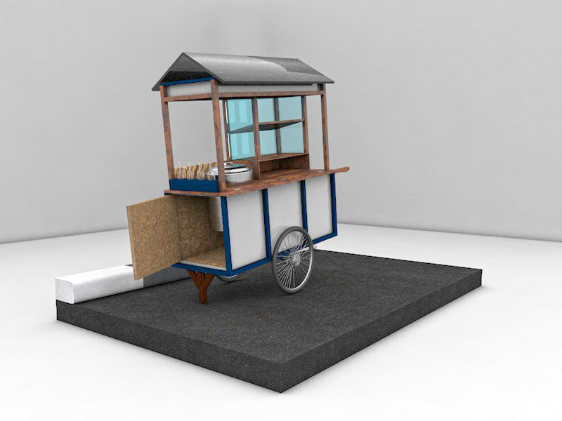 Gerobak Bakso Indonesian Street Food Cart free VR / AR / low-poly 3D ...