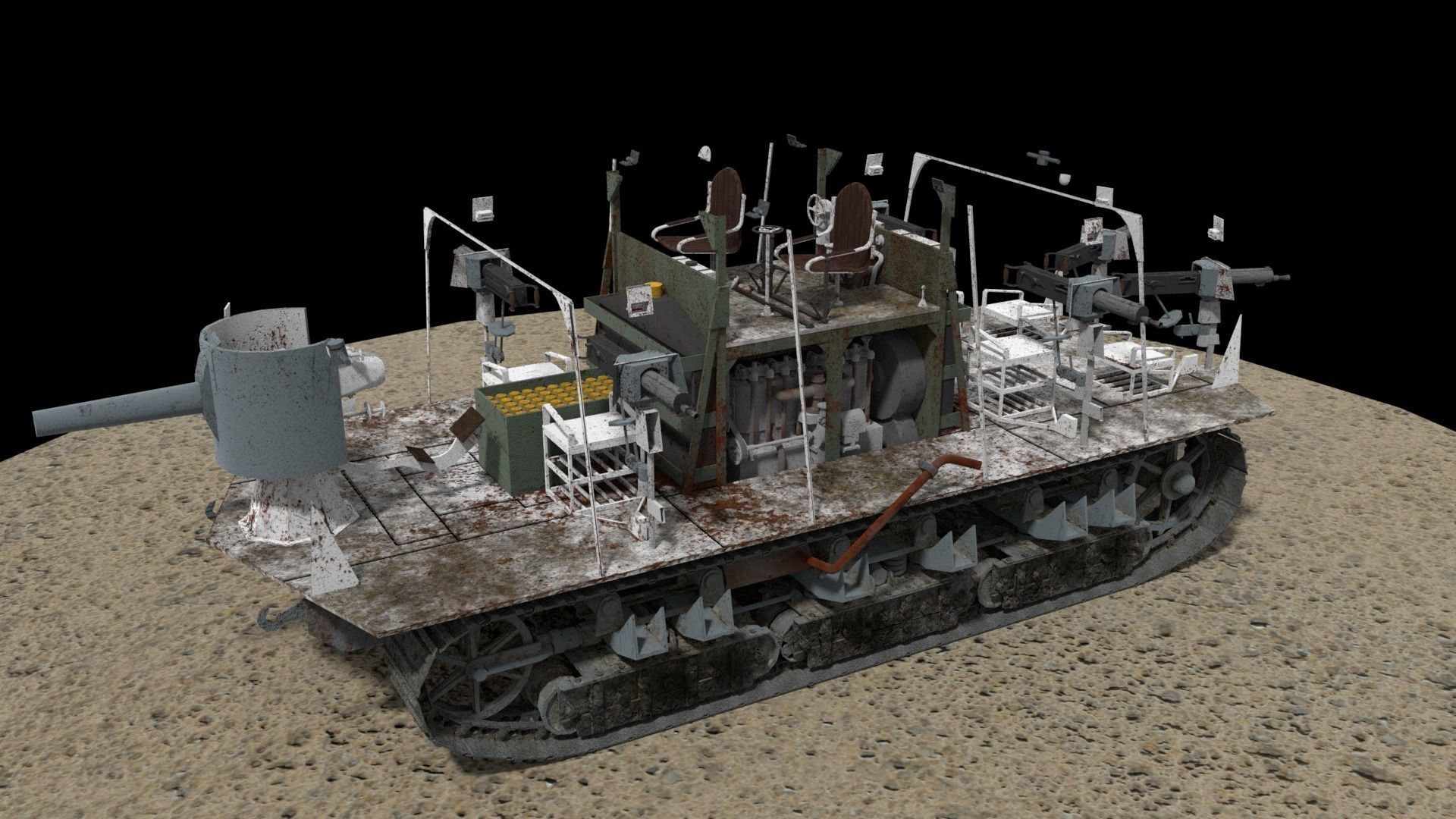 German A7V Tank 3D model | CGTrader