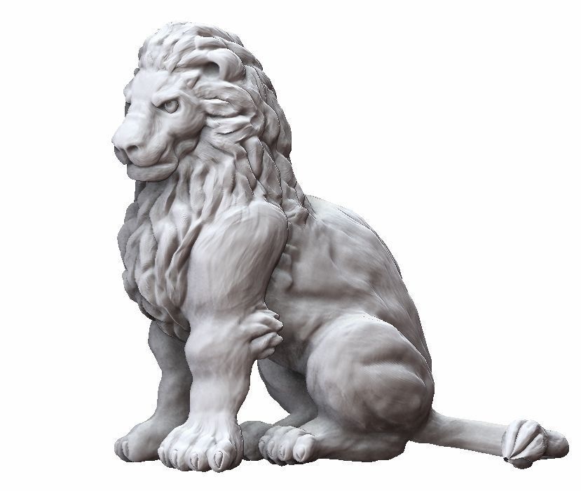 Lion sculpture 3D model 3D printable | CGTrader