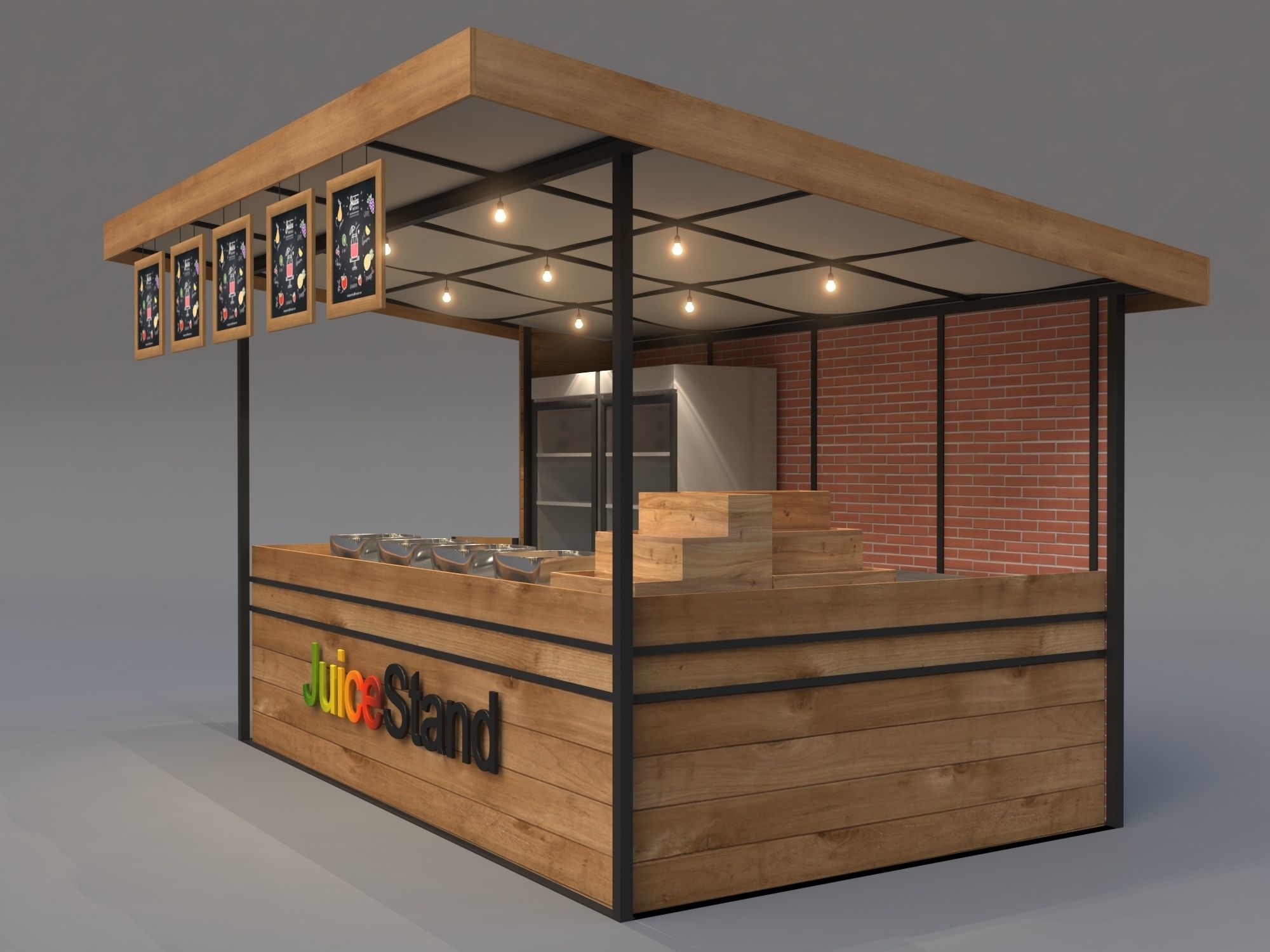 Juice Stand For Outdoor And Indoor Shopping Malls 3D model | CGTrader