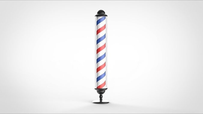 barber sign 3D model | CGTrader