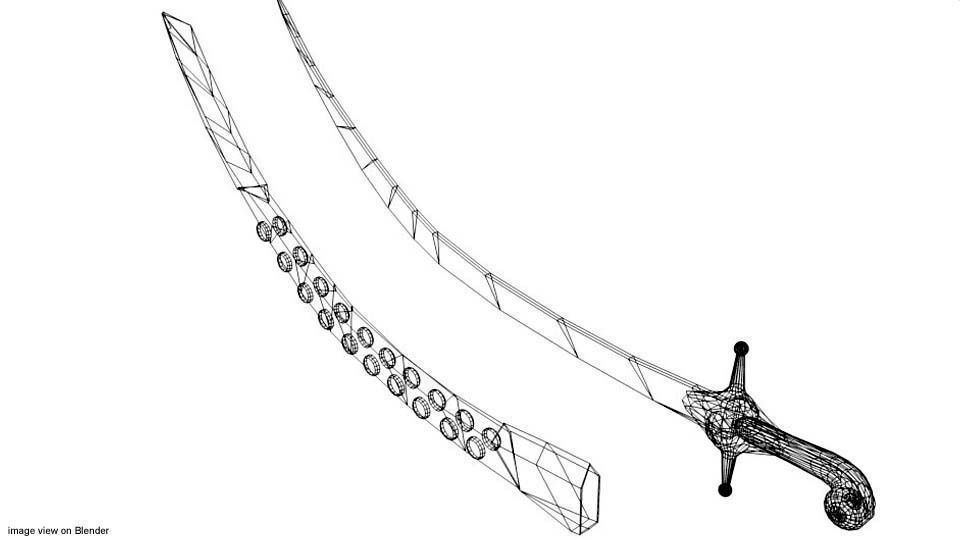 Sword - Arabic Saif 3D model | CGTrader