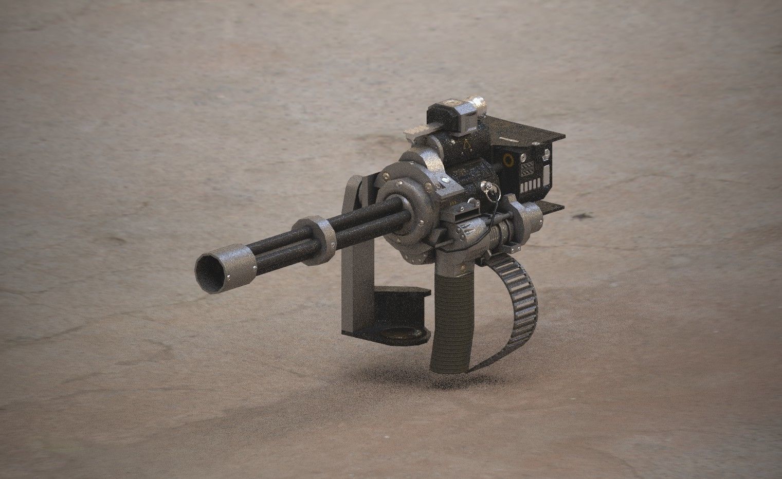 3D model Deck Minigun VR / AR / low-poly rigged animated | CGTrader