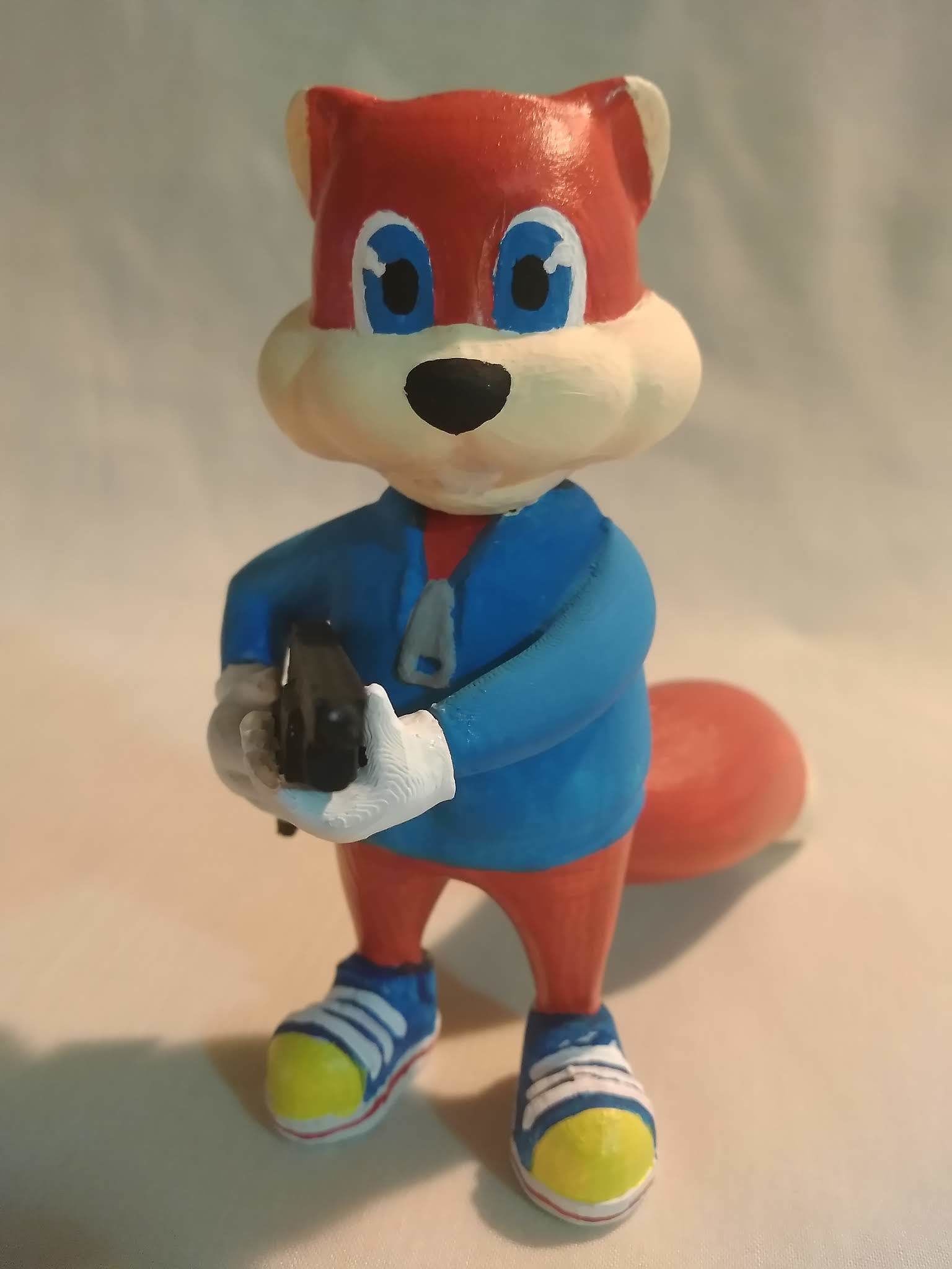 Conker the Squirrel with a Shotgun free 3D model 3D printable | CGTrader