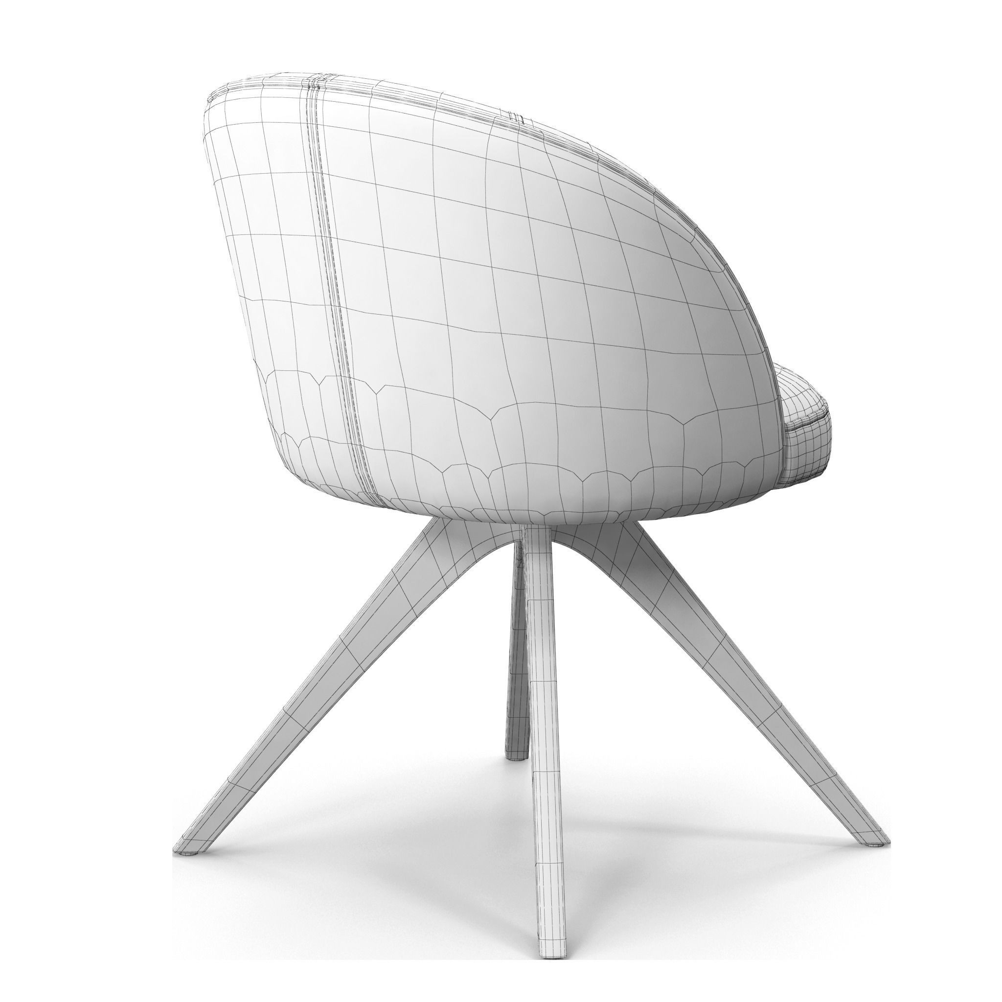 Rolf Benz 629 chair set 3D model | CGTrader