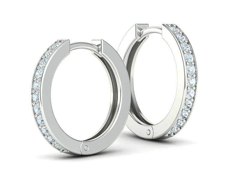 Hoop Earrings 17mm 3dmodel printable 3D model 3D printable | CGTrader