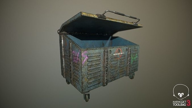 3D model futuristic Skip - Dumpster VR / AR / low-poly | CGTrader