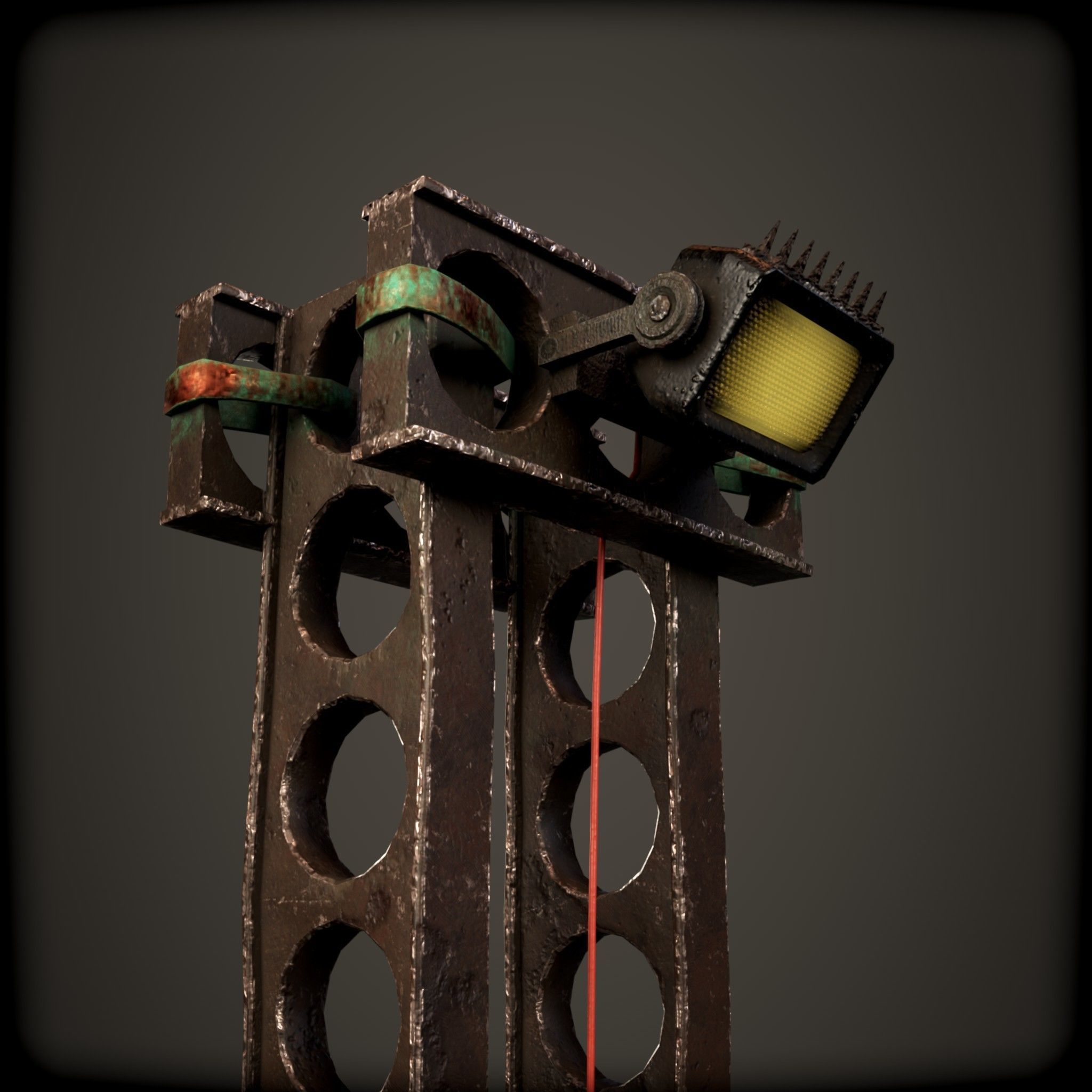 3D model cyber punk light on pillar VR / AR / low-poly | CGTrader