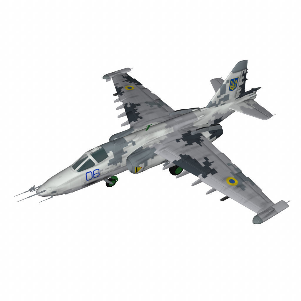 Su-25 free VR / AR / low-poly 3D model | CGTrader