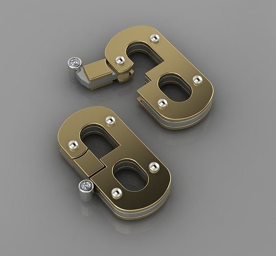 Lock -2 parts 3D model 3D printable | CGTrader