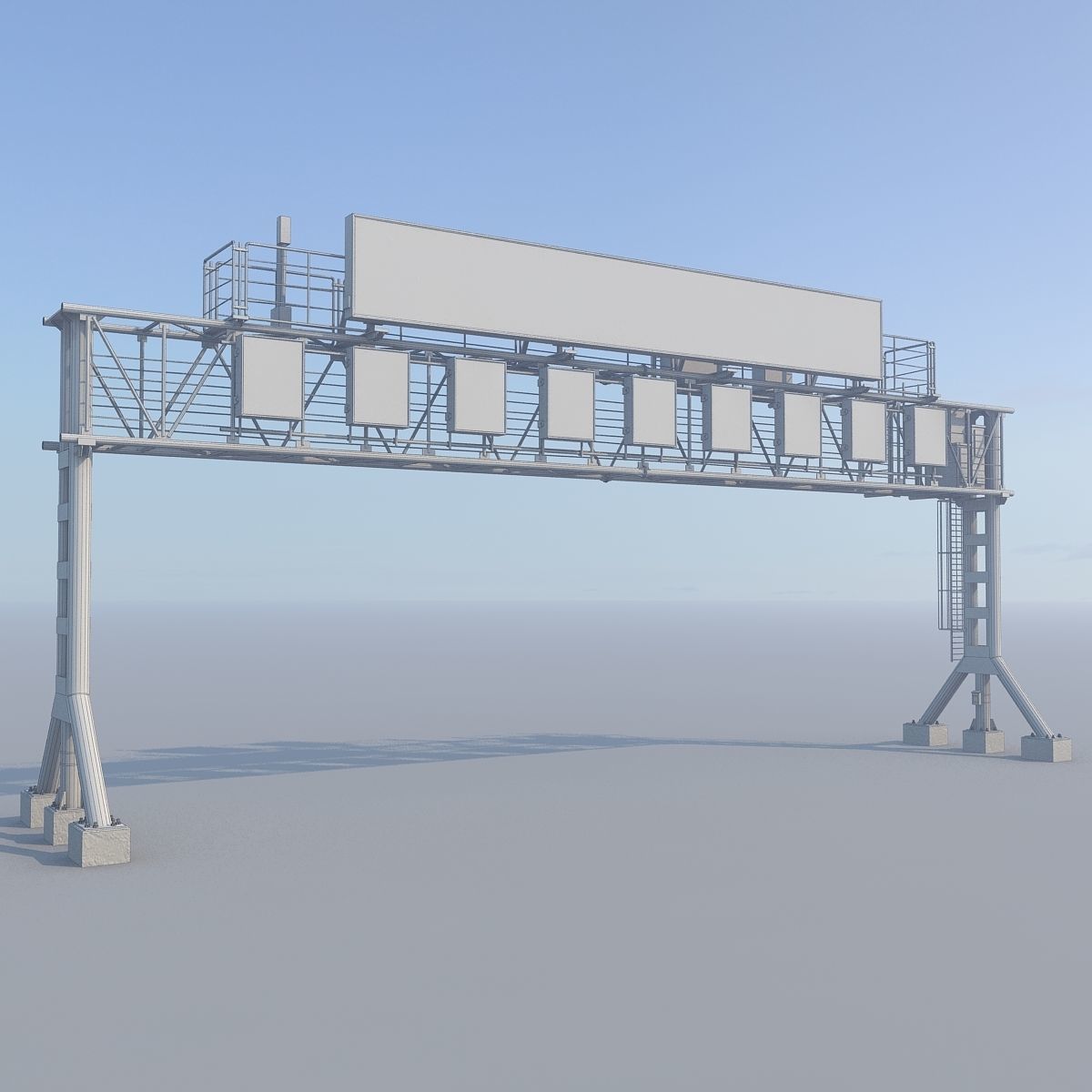 3D model Electronic traffic information display VR / AR / low-poly ...