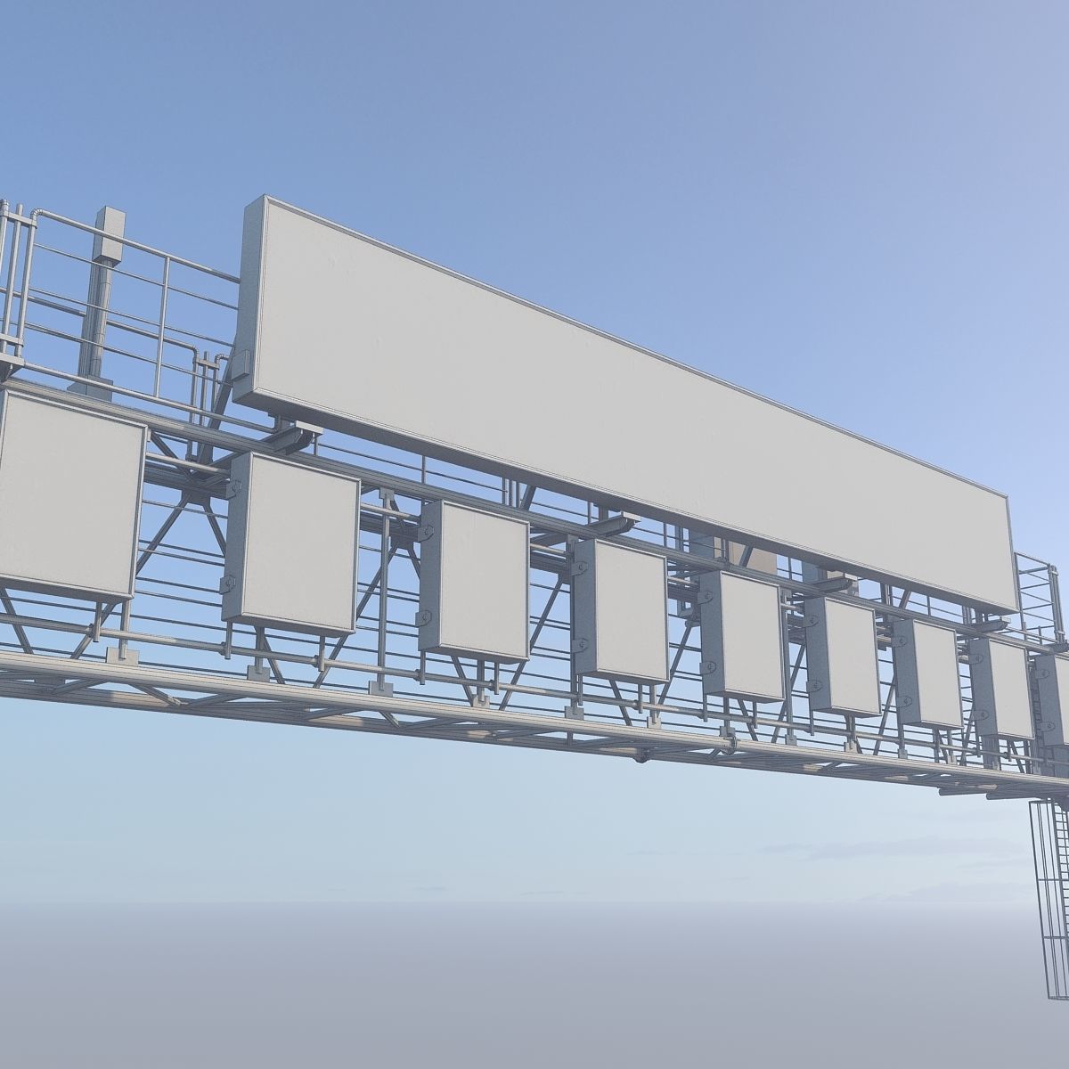 3D model Electronic traffic information display VR / AR / low-poly ...