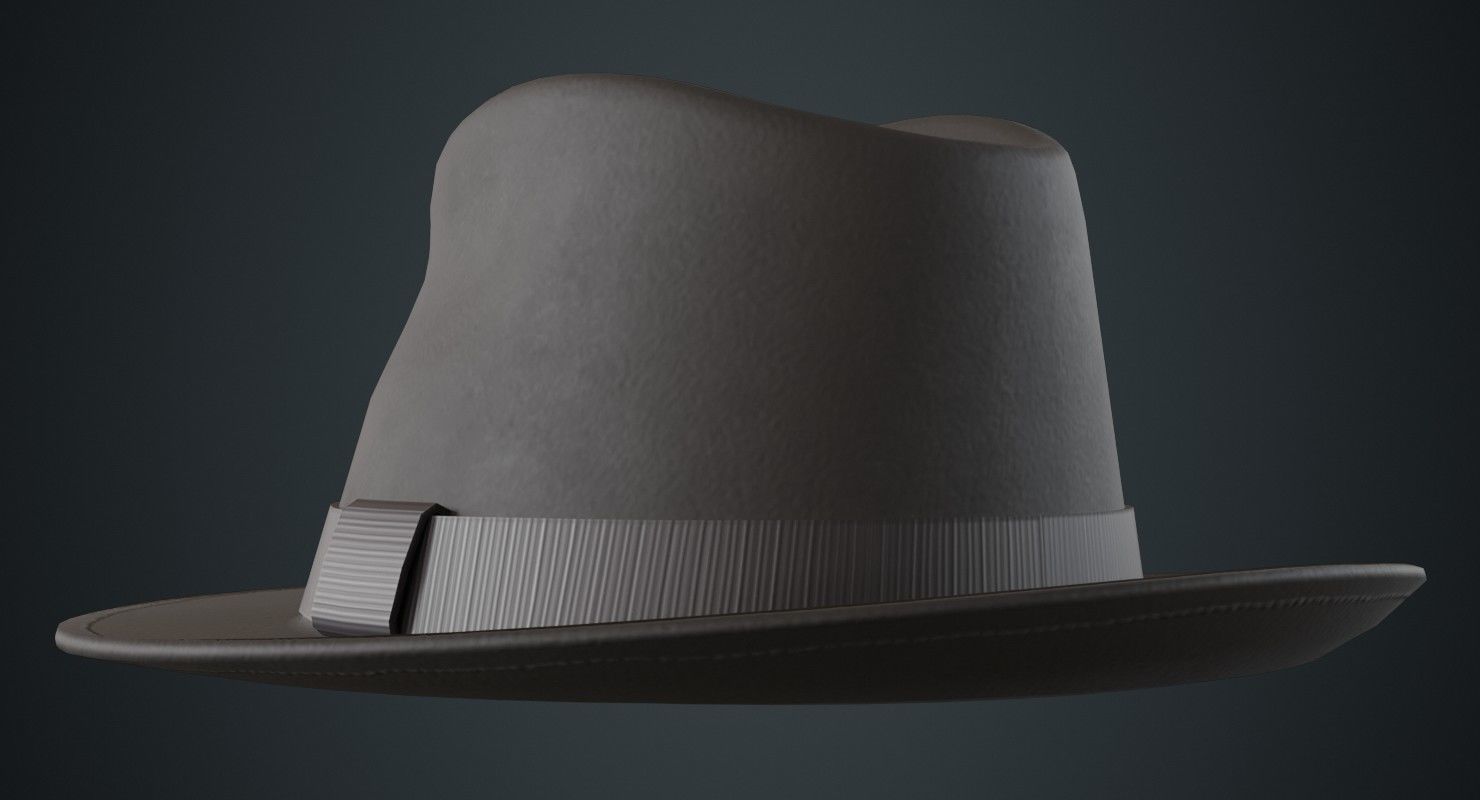 3D model Fedora Hat 1A VR / AR / low-poly | CGTrader