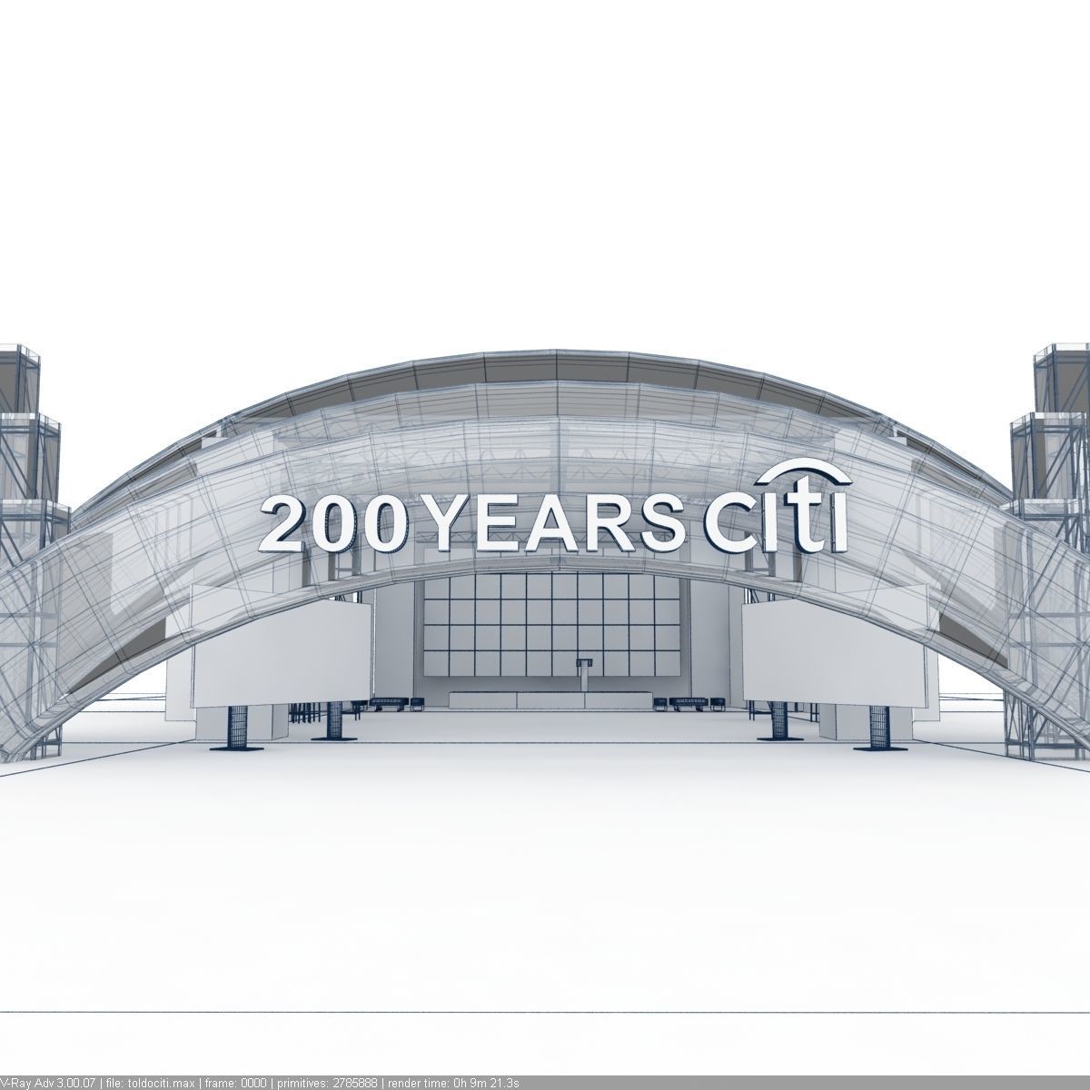 Awning for giant event 3D model | CGTrader