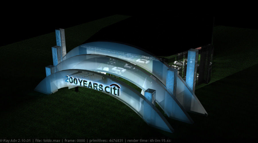 Awning for giant event 3D model | CGTrader