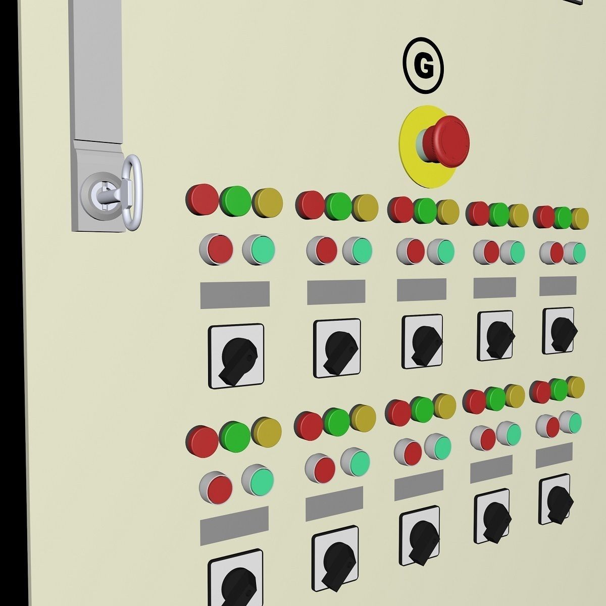 SYNCHRONIZING PANEL SWITCHGEAR 3D model | CGTrader