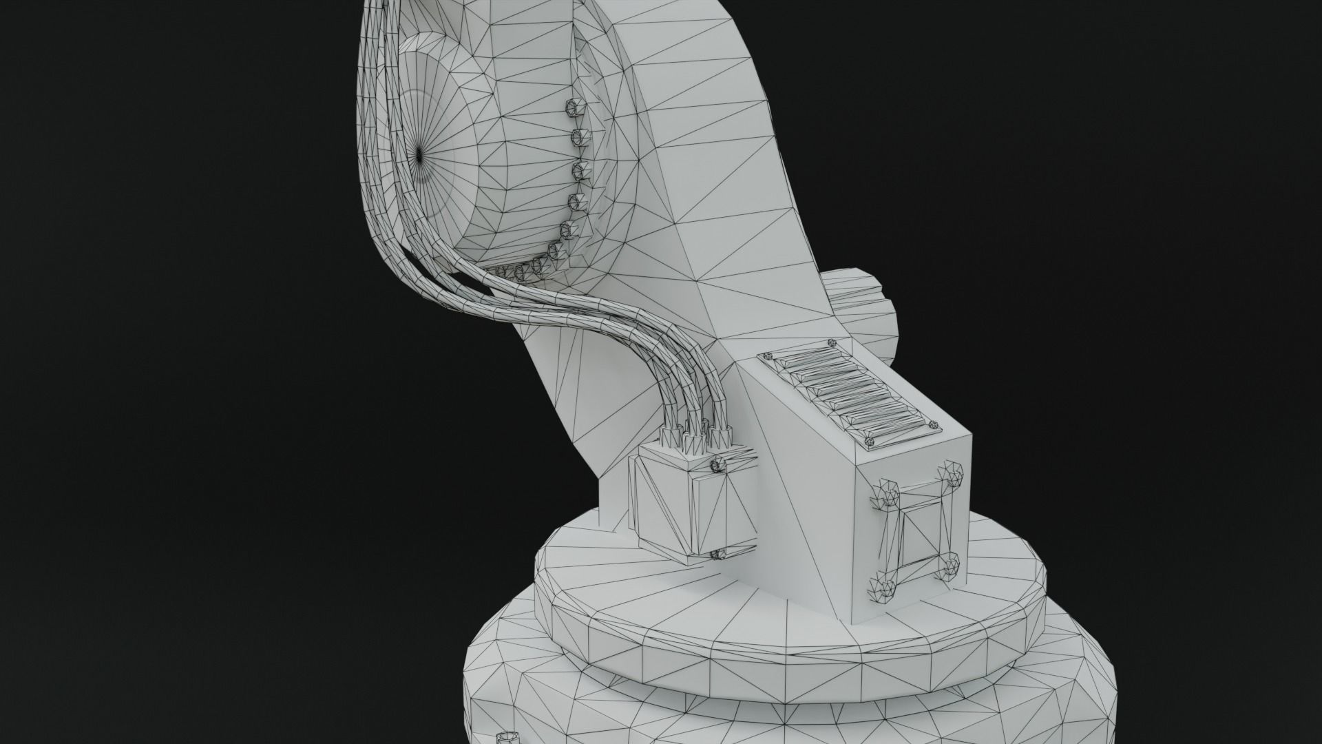 3D model Industrial robot arm dirty lowpoly VR / AR / low-poly rigged ...