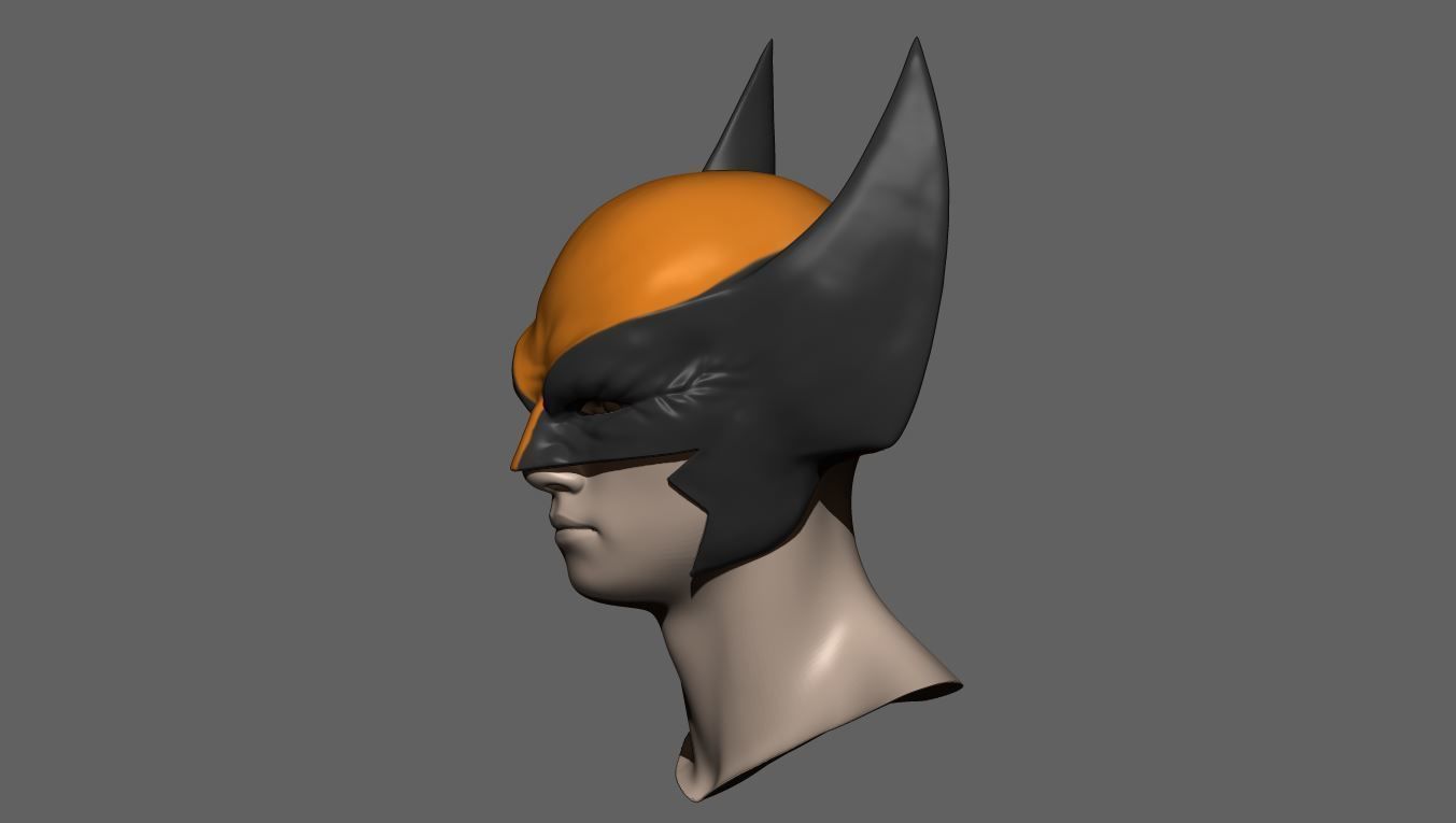 Wolverine Mask - Helmet For Cosplay from Marvel 3D model 3D printable ...