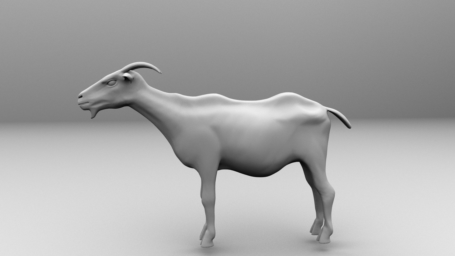 Goat 3D 3D model rigged | CGTrader